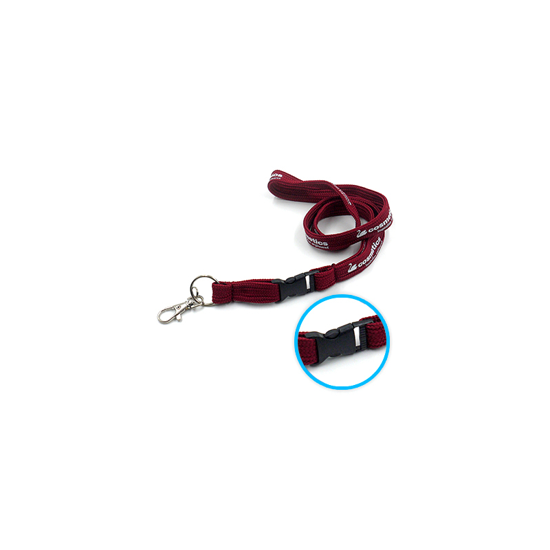 Lanyard tubular para eventos con clip desmontable